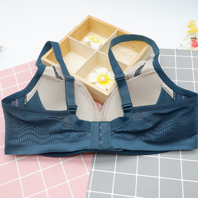 Thin style gathered bra without steel rings, sexy micro V-mounted ...