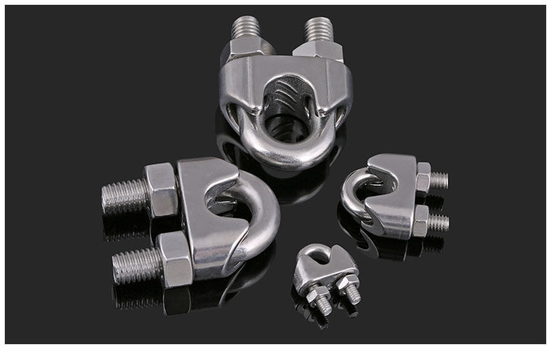 304不锈钢卡子U型钢丝绳卡头绳丝绳轧头卡扣线卡子DIN741线夹头-阿里巴巴