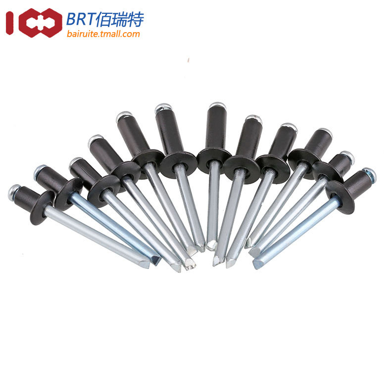 Black round head blind rivets open type aluminum pull rivets pull ...