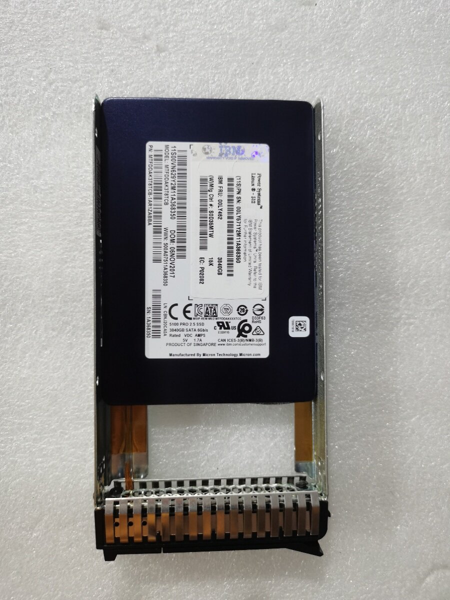 00LY462 00LY571 IBM Power System AC922 3860GB15K 2.5 SSD Hard Drive ...