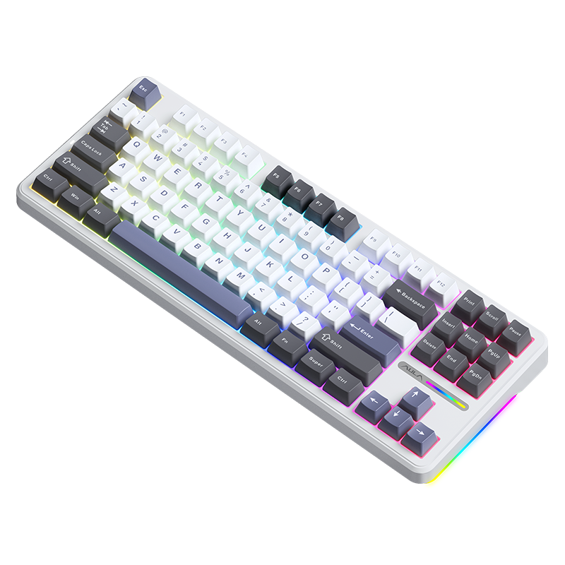 狼蛛F87Pro机械键盘客制化三模无线蓝牙电脑游戏电竞专用侧刻键帽