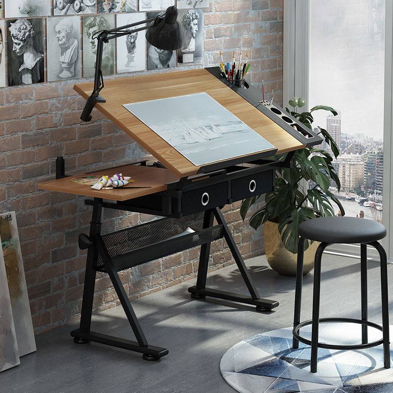 [USD 521.91] White wax wood solid wood adjustable slope up and down ...