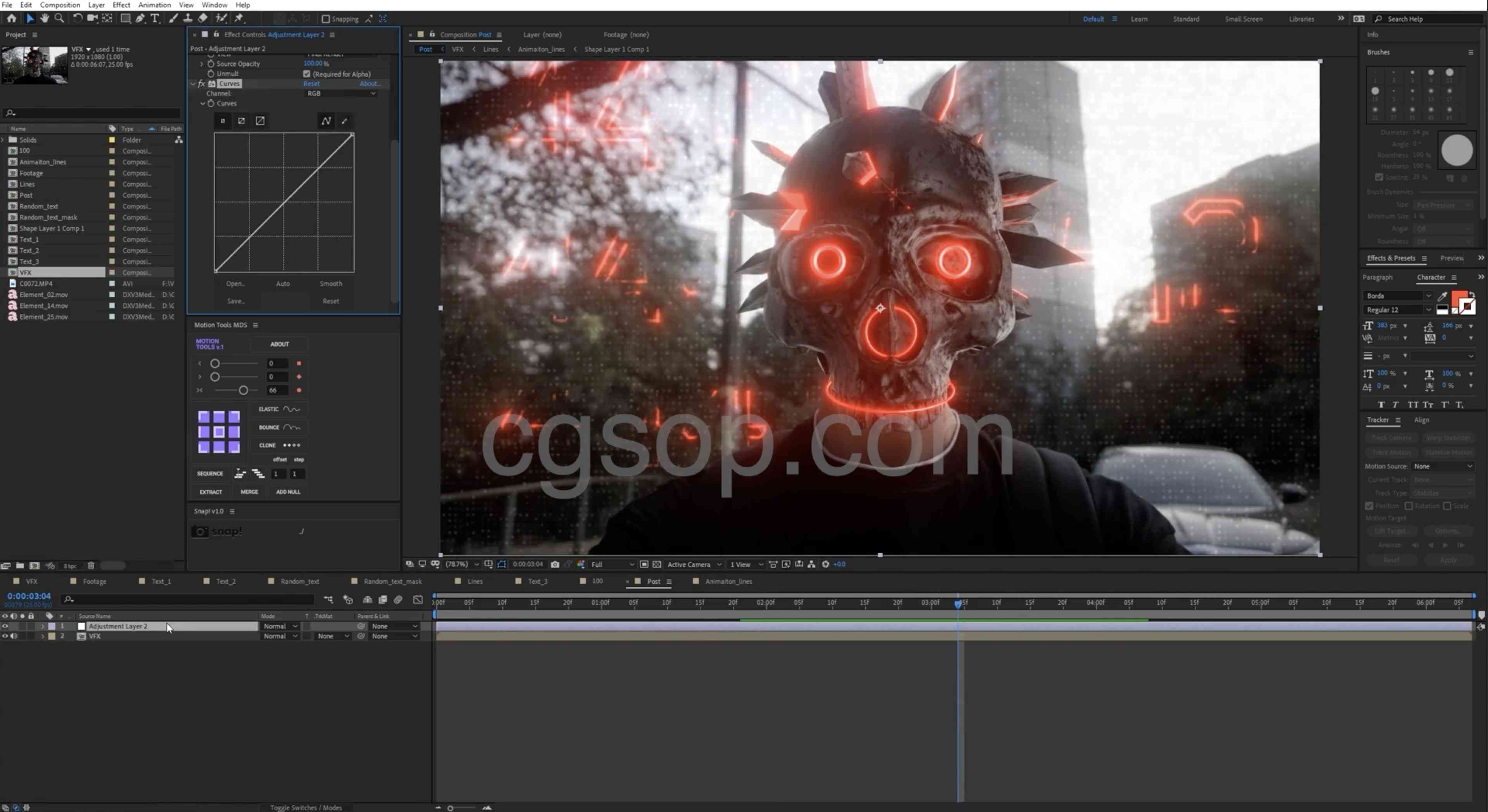 AE 三维跟踪合成特效视频教程 - 视频素材资源网 CGSOP.com
