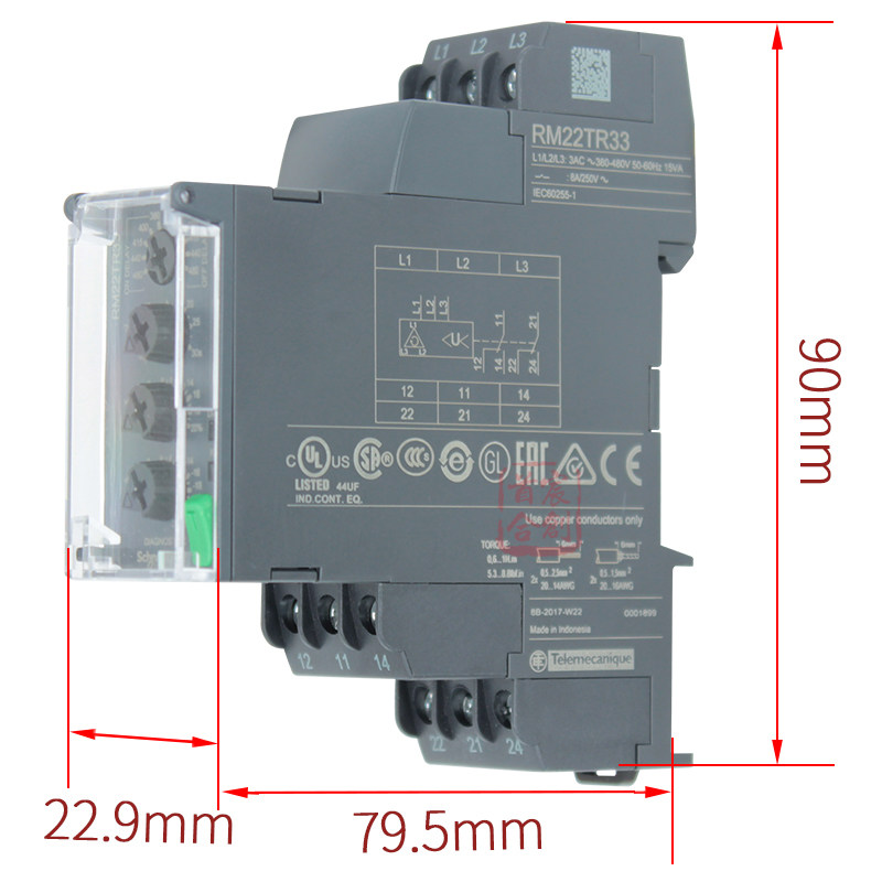 Original Schneider phase sequence protector RM22TR33 instead of RM4TR32 ...
