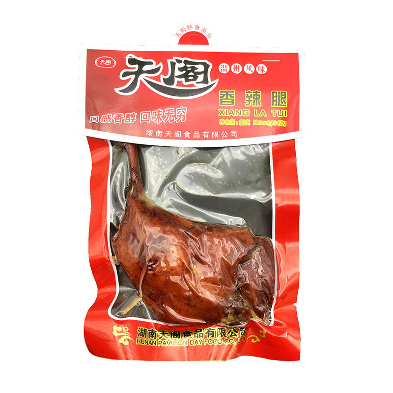 Hunan Tiange spicy leg 80g bagged spicy sauce braised duck leg meat ...