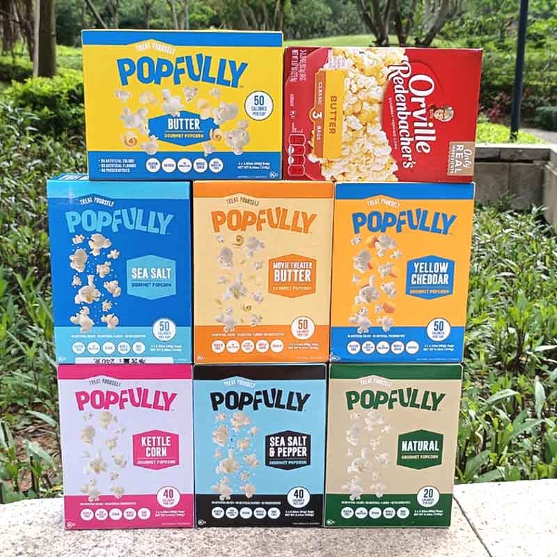 Popfully popcorn美国爆谷米海盐黑胡椒 影院 黄奶酪微波炉爆米花-Taobao