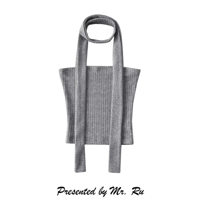 Little Ru French style sexy cashmere strapless pure style beautiful ...