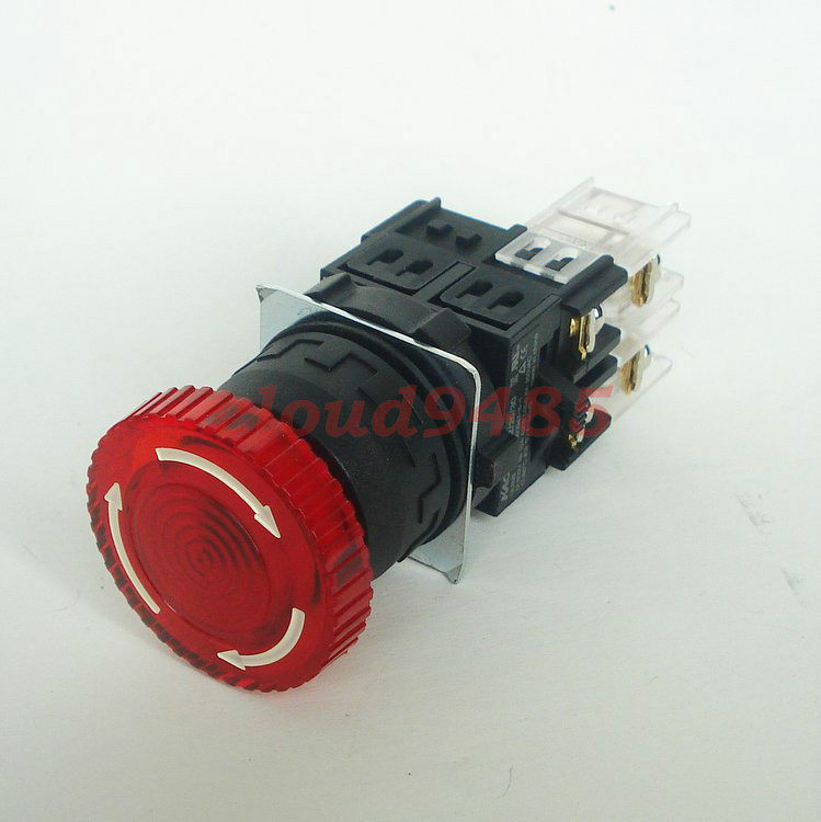 凯昆KACON急停按钮开关K22 K25 K30-87R Φ22 Φ25 30mm带LED圆灯