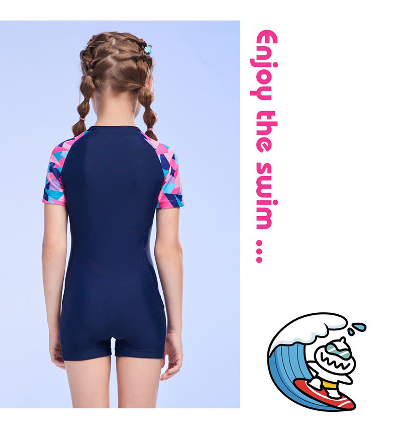 Zhouke Children's Swimsuit Girls' Short-sleeved Warm Girls' Sun ...