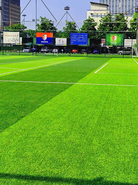 Football field artificial artificial green fake lawn plastic carpet ...