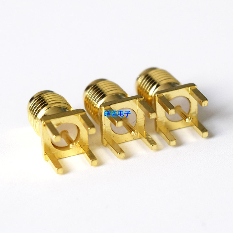SMA gold-plated plug RF high-frequency antenna onboard straight head ...