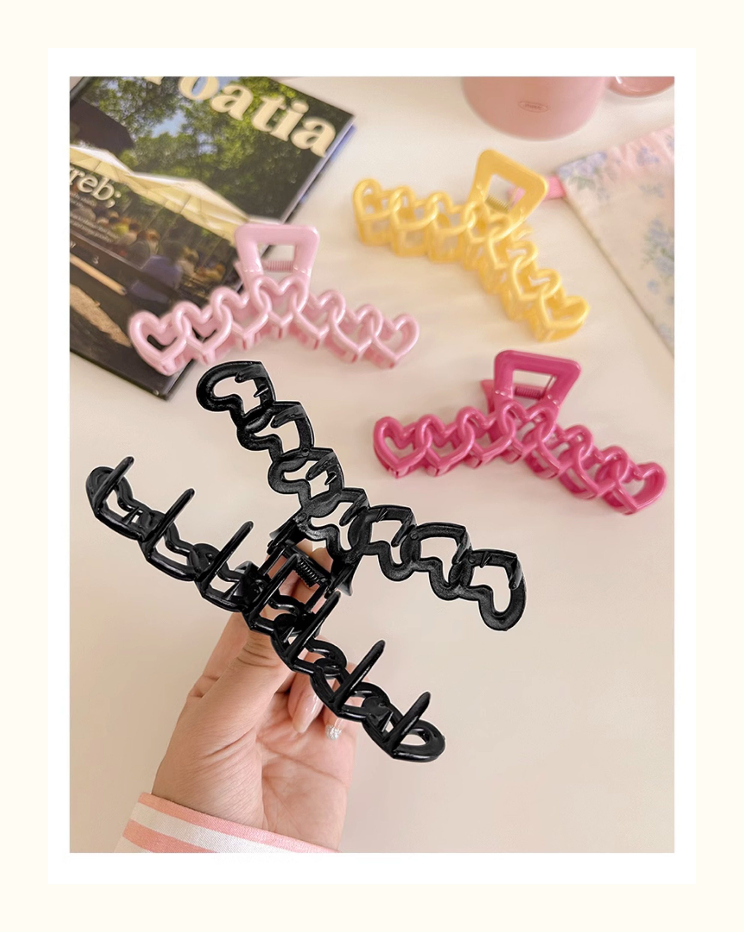 Dopamine Love Hairpin Women's 2023 New Shark Clip Hairpin Back of Head ...