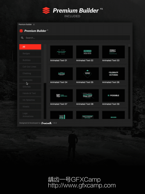 AE/PR脚本模板预设-500组现代商务婚礼文字标题排版字幕动画V5 | 龋齿一号GFXCamp