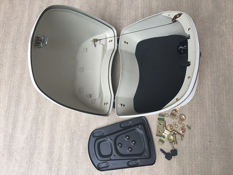 [USD 44.59] Police Patrol Motorcycle CG Tail Box WY125 White Trunk ...