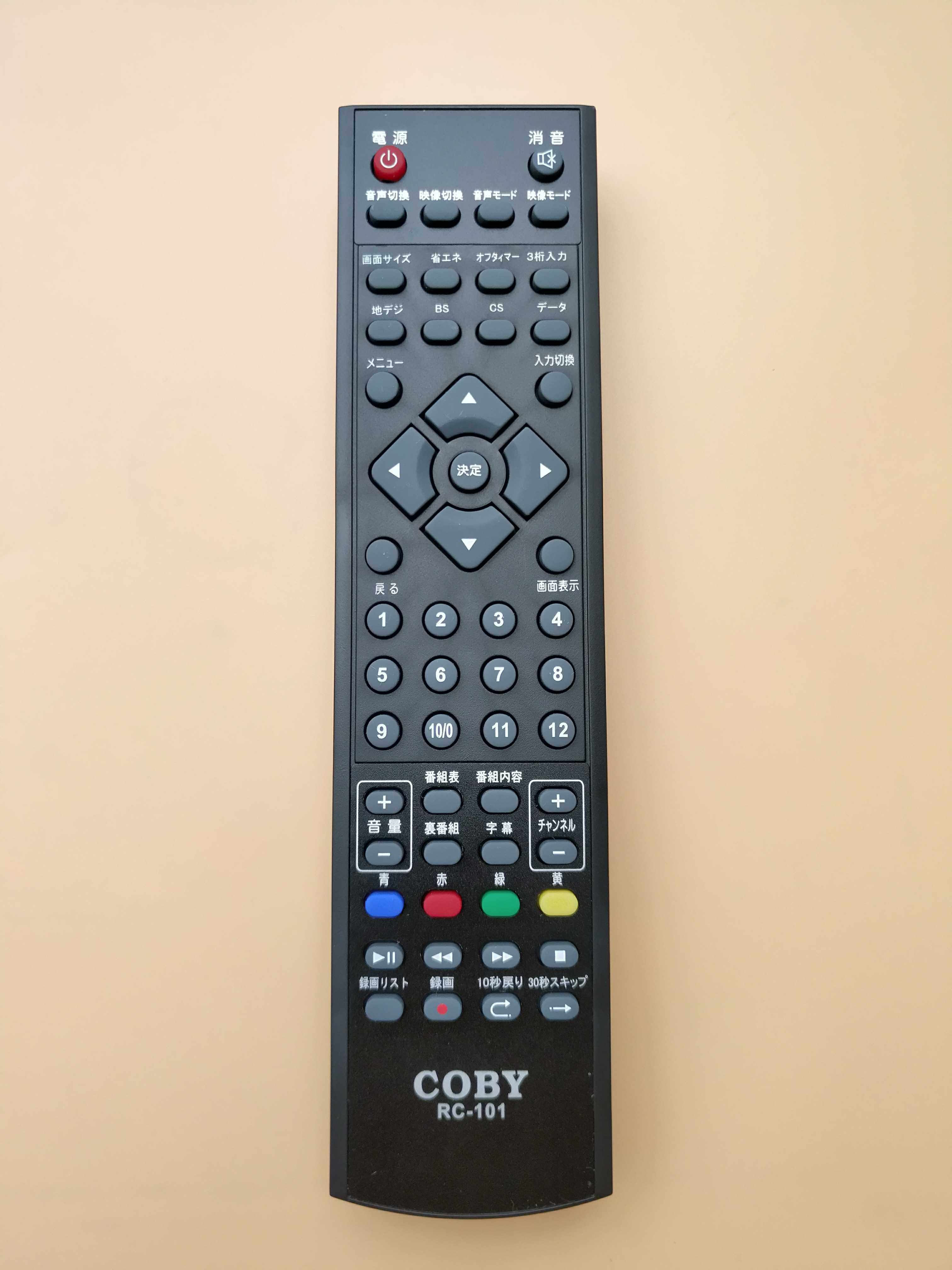 原裝 COBY 日本用遙控器COBY RC-101 Remote control 日文遙控器
