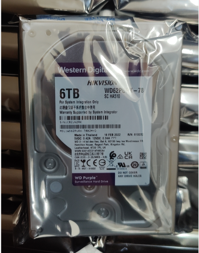 WD62PURX DS63HKVS-78 6TB 海康监控6T紫盘 监控硬盘-阿里巴巴