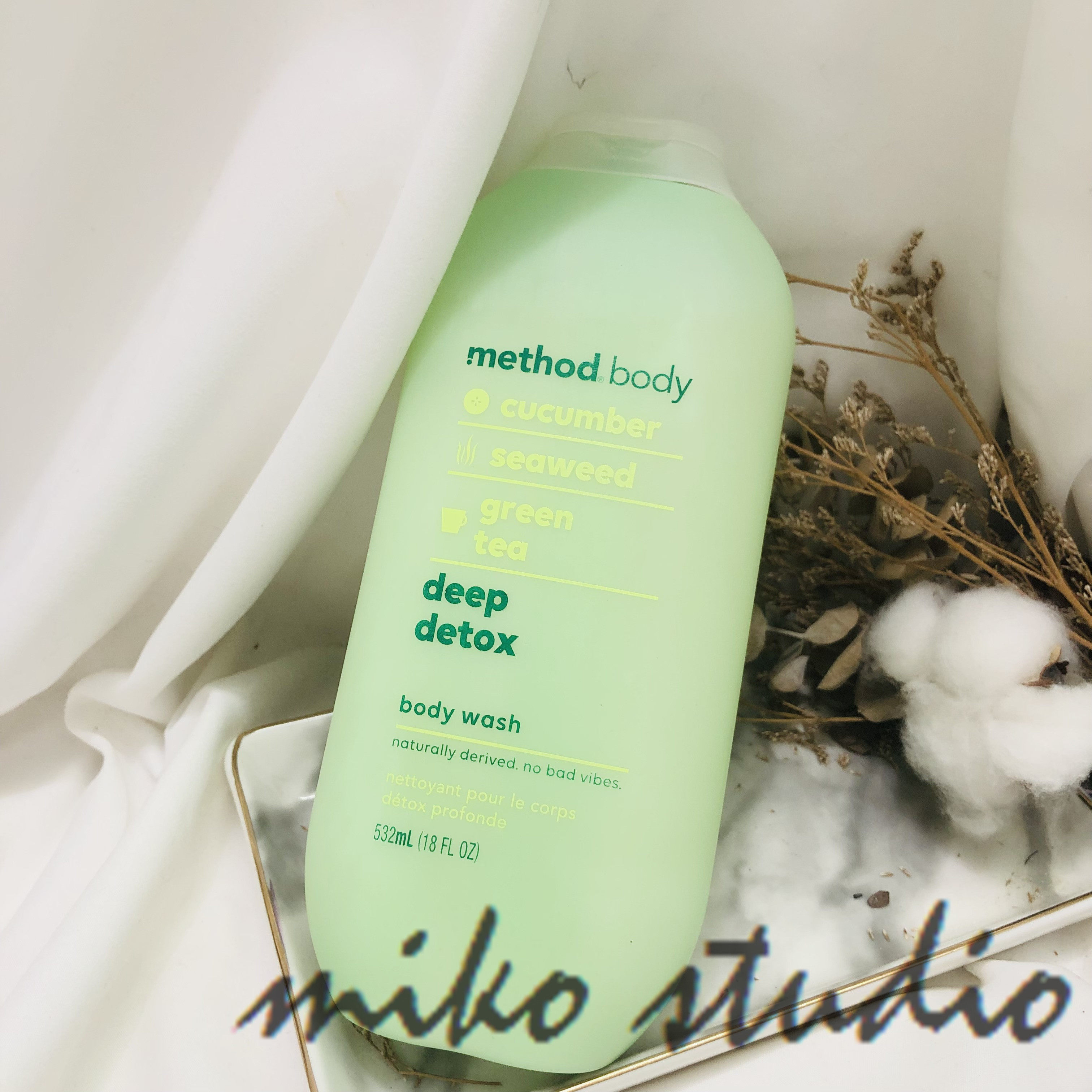 Method body cucumber seaweed green tea natural mild bath dew 532ml