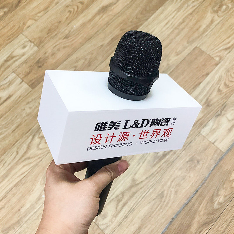 [USD 14.24] Mickey microphone box Large-size custom-made table logo ...