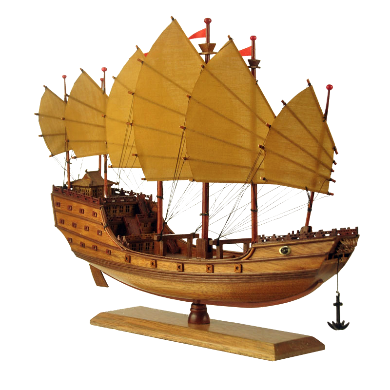 [USD 100.57] Chinese Ship Zhenghe Xiayang Treasure Ship Model ...