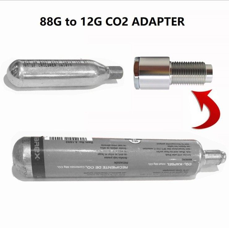 Carbon dioxide adapter 88G go 12G CO2 cylinder head 5 8-24UNF go 3 8-24UNF