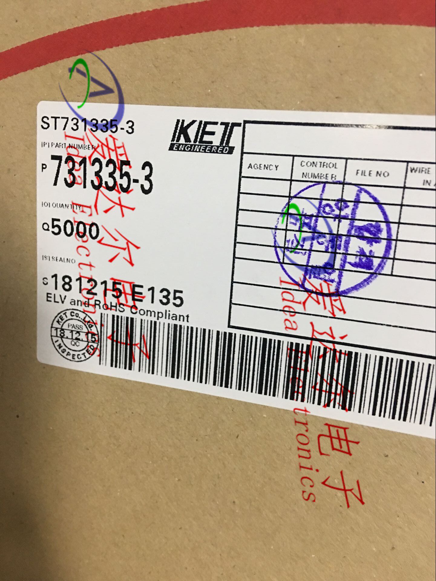 ST731335-3 KET connector terminal Tin plated pin imported original