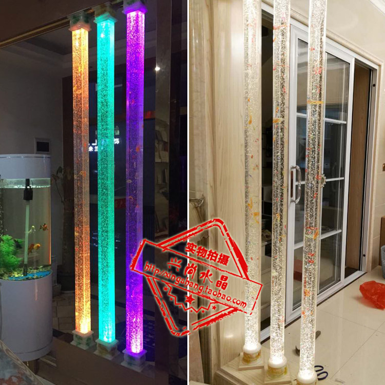 [USD 23.08] Crystal column glass column decorated with bubble column ...