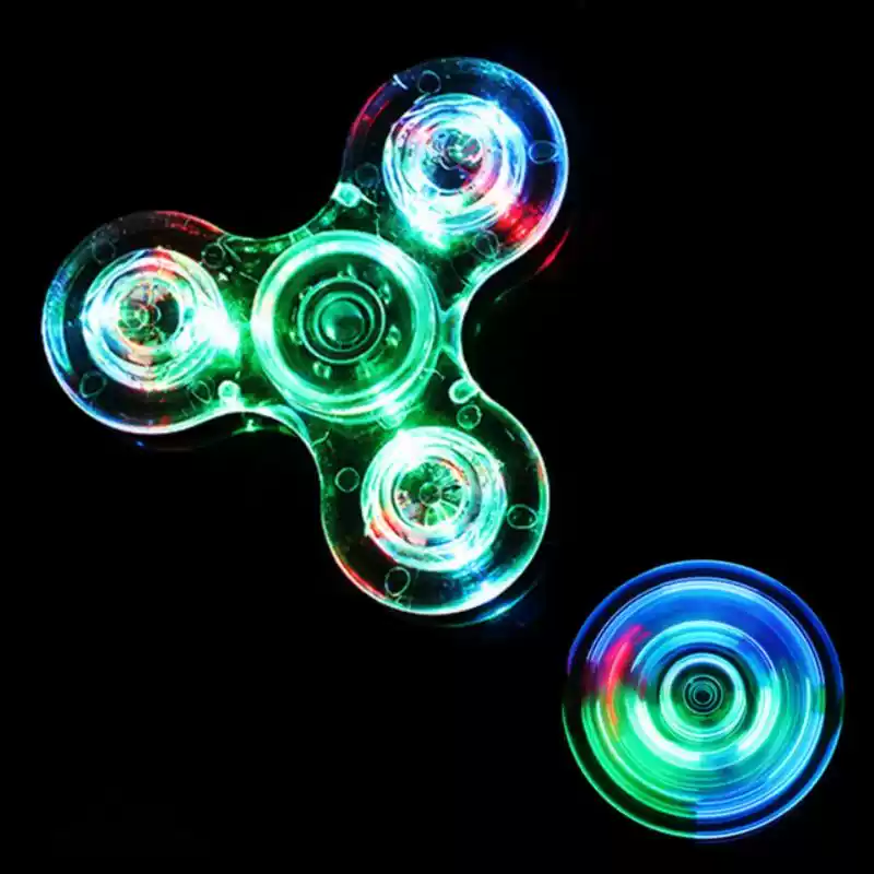 Luminous LED light Fidget Spinner Hand Top Spinners Glow in