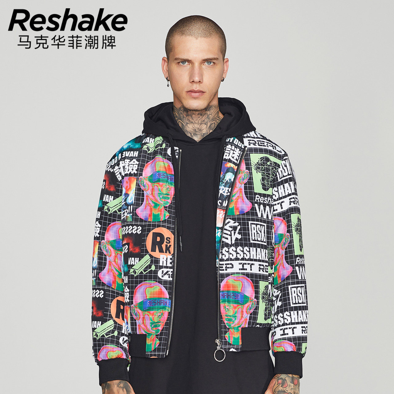 [USD 239.35] Reshake men's cotton jacket baseball jacket 17 winter ...