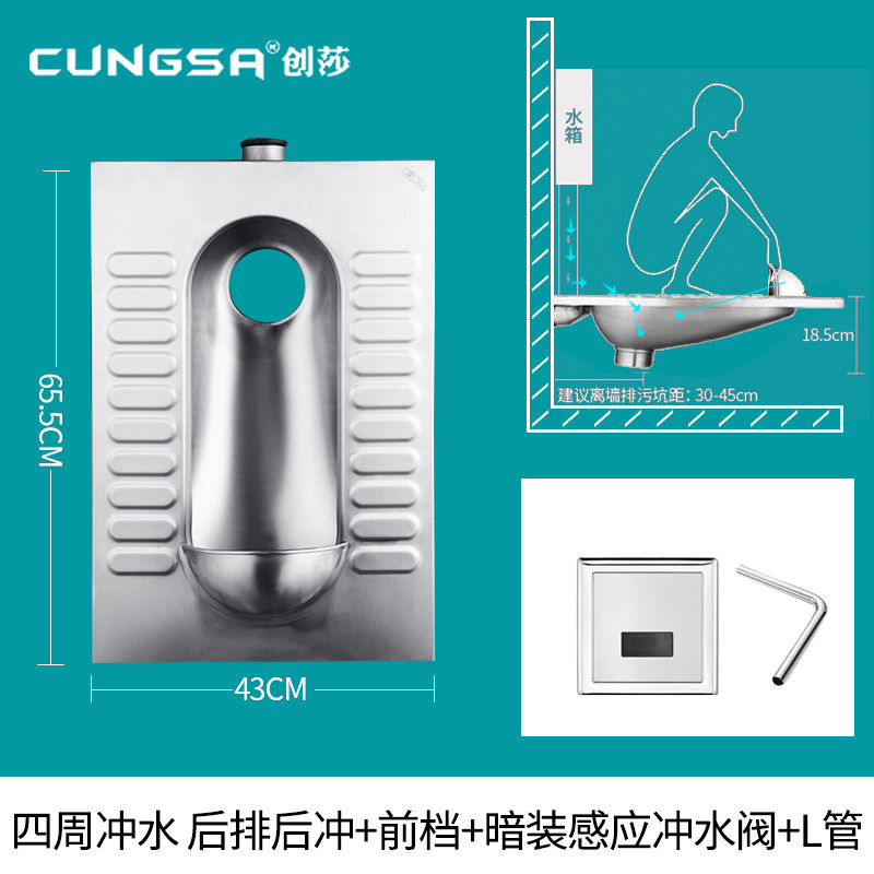 [USD 51.07] 304 stainless steel squat incarcer squatting pit smelly ...