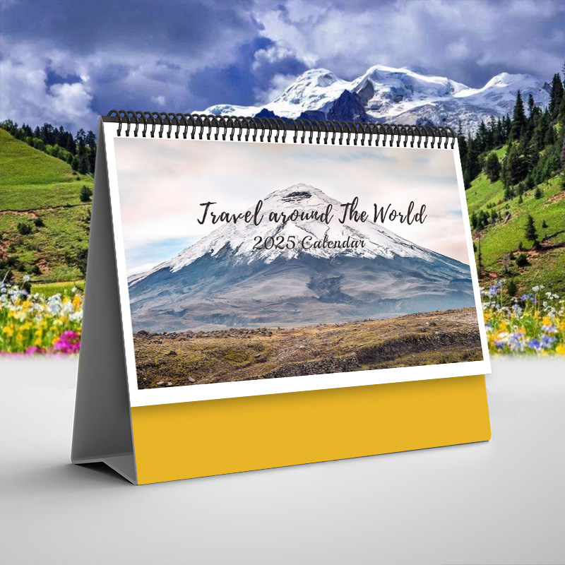 2025 global scenic spots nature geography desk calendar, a creative ...