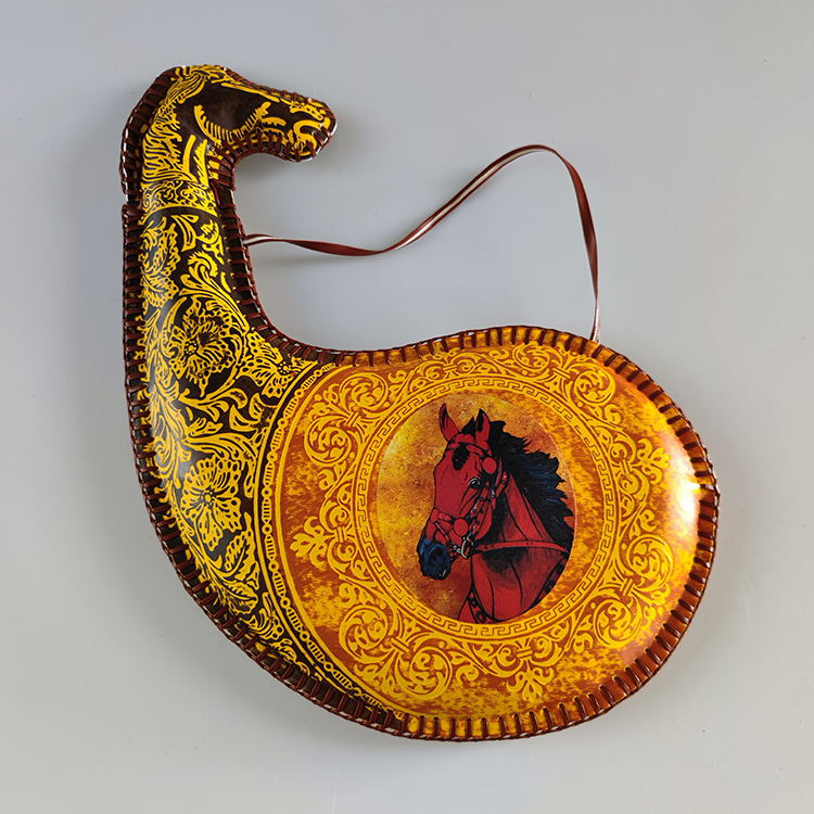 XEI3蒙古族特色皮囊酒壶空壶马头民族风手提酒囊舞蹈演出道具工艺-阿里巴巴