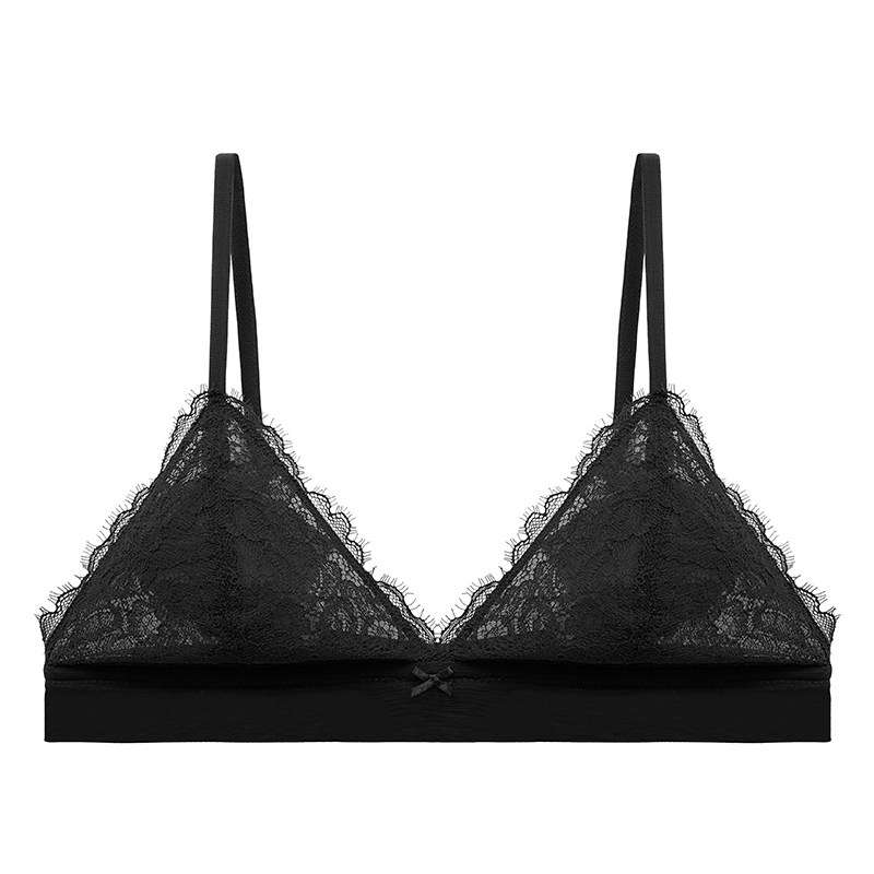 Yiqian no steel ring thin bra sexy lace triangle cup bra ultra-thin ...
