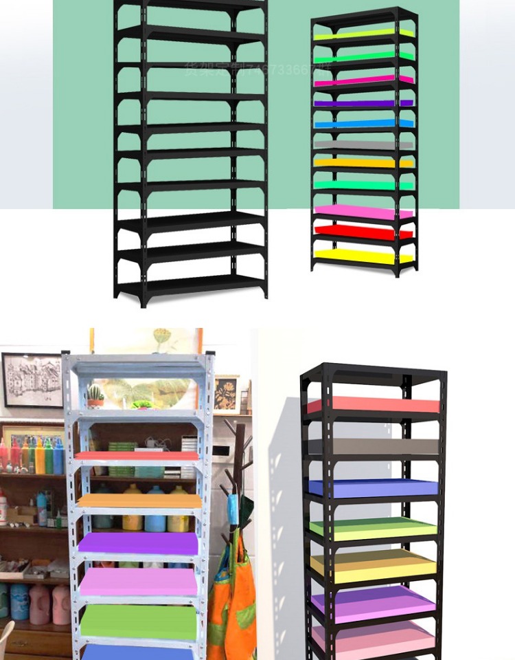 XEI3画室置物架可调节4K开卡纸收纳架幼儿园美术室剪纸多层分类整-阿里巴巴