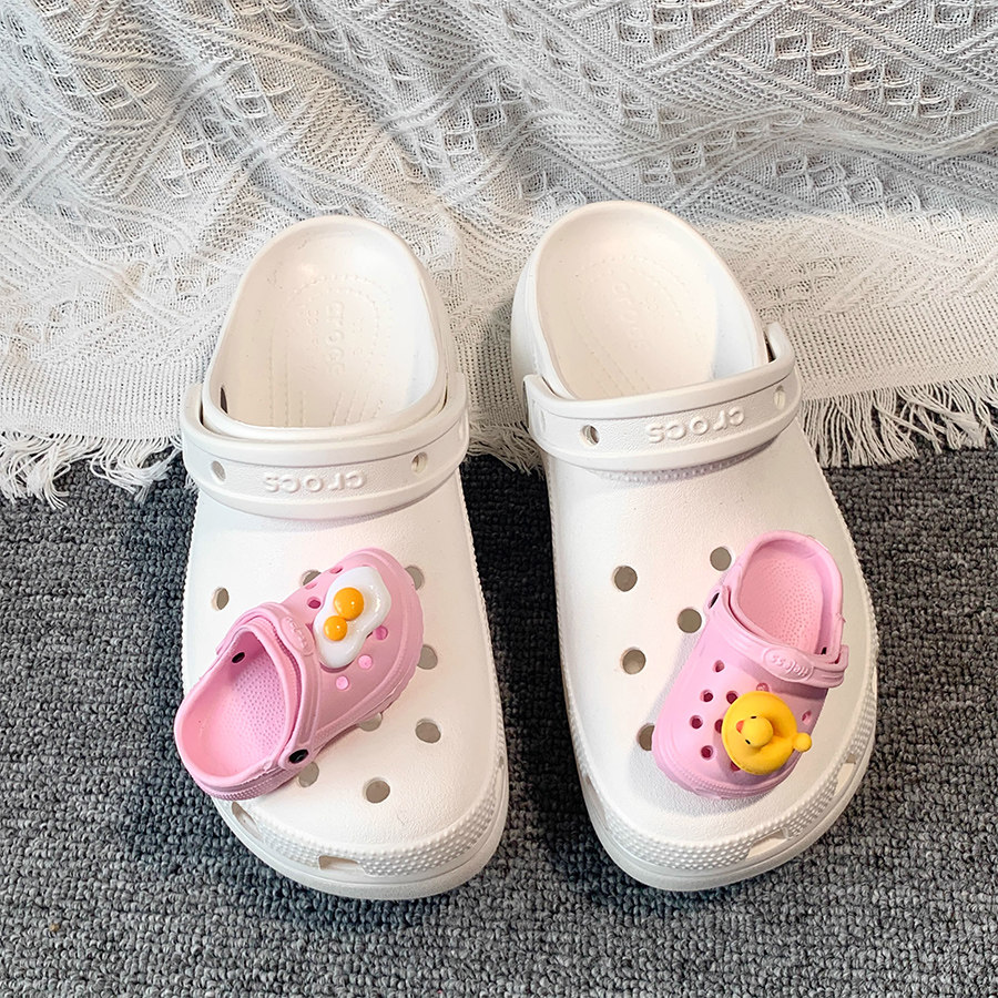 mini hole shoes accessories diy detachable cute small slippers crocs ...