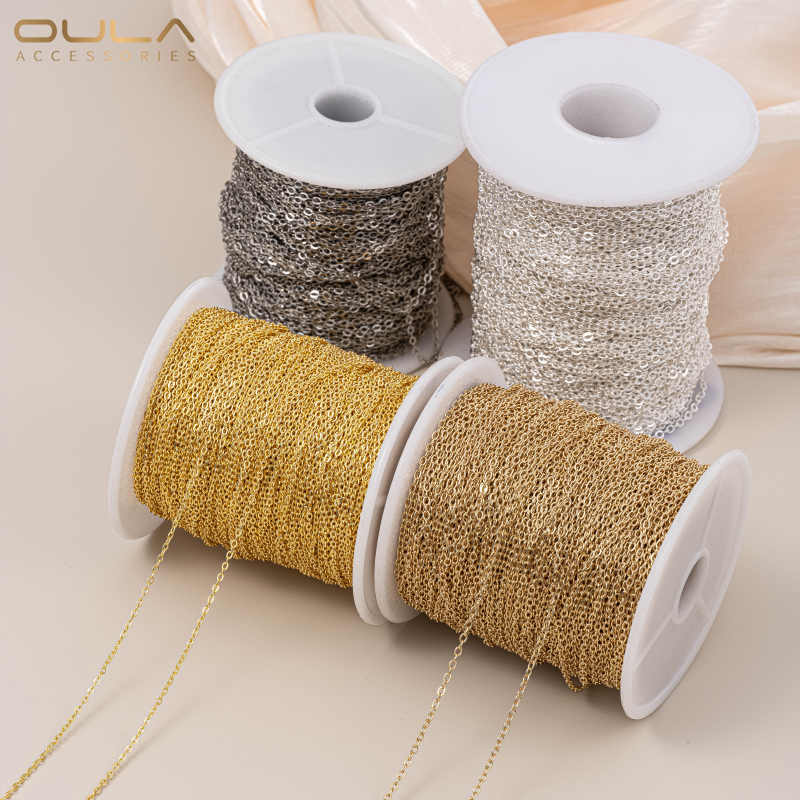 保色14K包金链子镀真金细链条流苏O字链延长项链手链材料diy配件-Taobao Malaysia