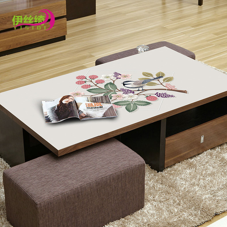 [USD 12.41] 3D printed ins style PVC soft plastic glass tablecloth ...
