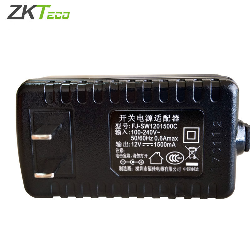 [USD 14.24] ZKTeco TwinTech Attendant Power Cord 12V1500ma Power ...
