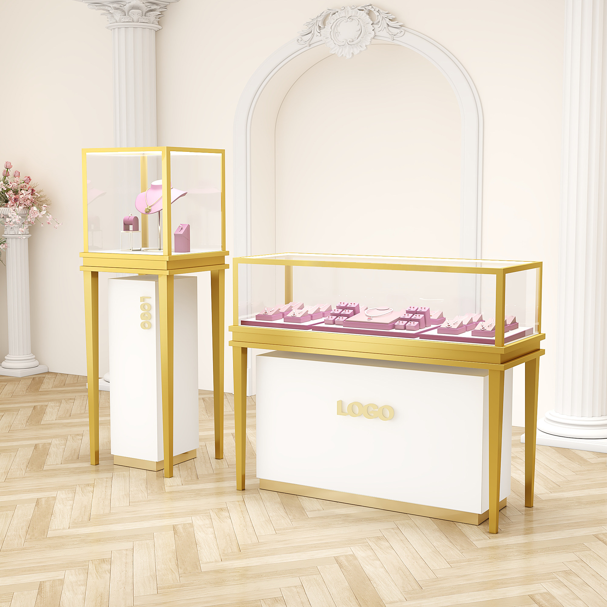💎 Dazzling! jewelry cabinet, jewelry display cabinet, watch, gold and ...