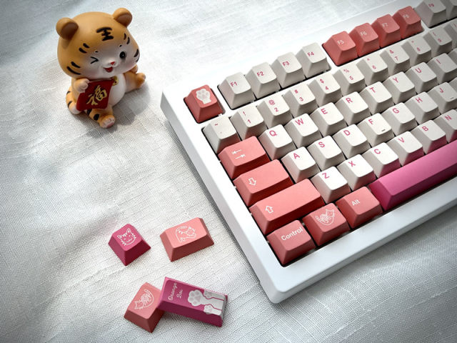 GMK Orange Boi orange cat keycap PBT sublimation mechanical keyboard ...
