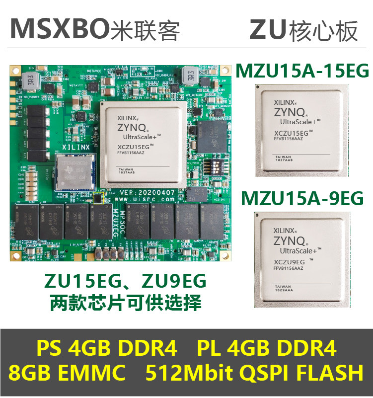 MZU15A Core Board Zynq UltraScale and MPSOC XCZU9EG XCZU15EG