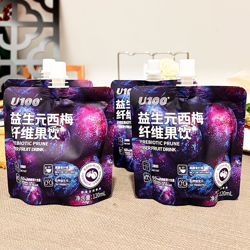 U100益生元西梅纤维果饮120ml袋装西梅汁膳食零食很忙赵一鸣同款-阿里巴巴