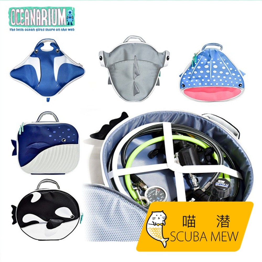 🌊 Diving essential! meow dive oceanarium marine life diving regulator bag 🌿