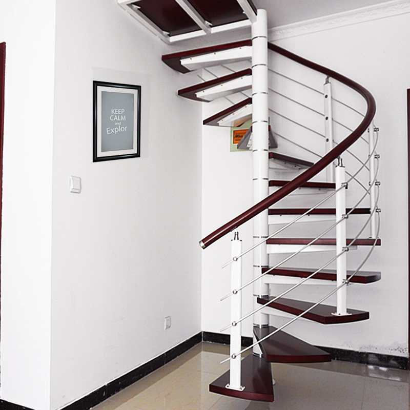 [USD 52.54] Rotating staircase Overall staircase Steel and wood ...