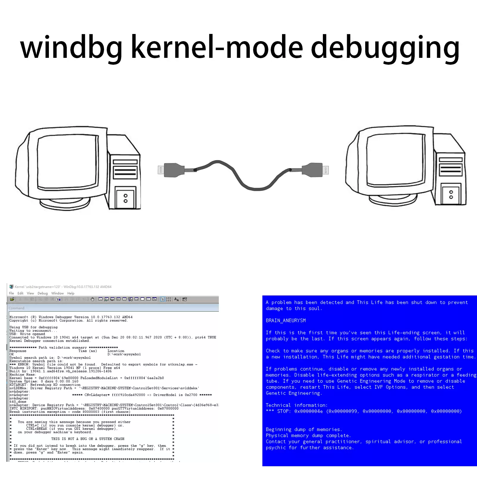 Windbg USB 3.0 調試線 Windows相容 可開立發票黑色3米
