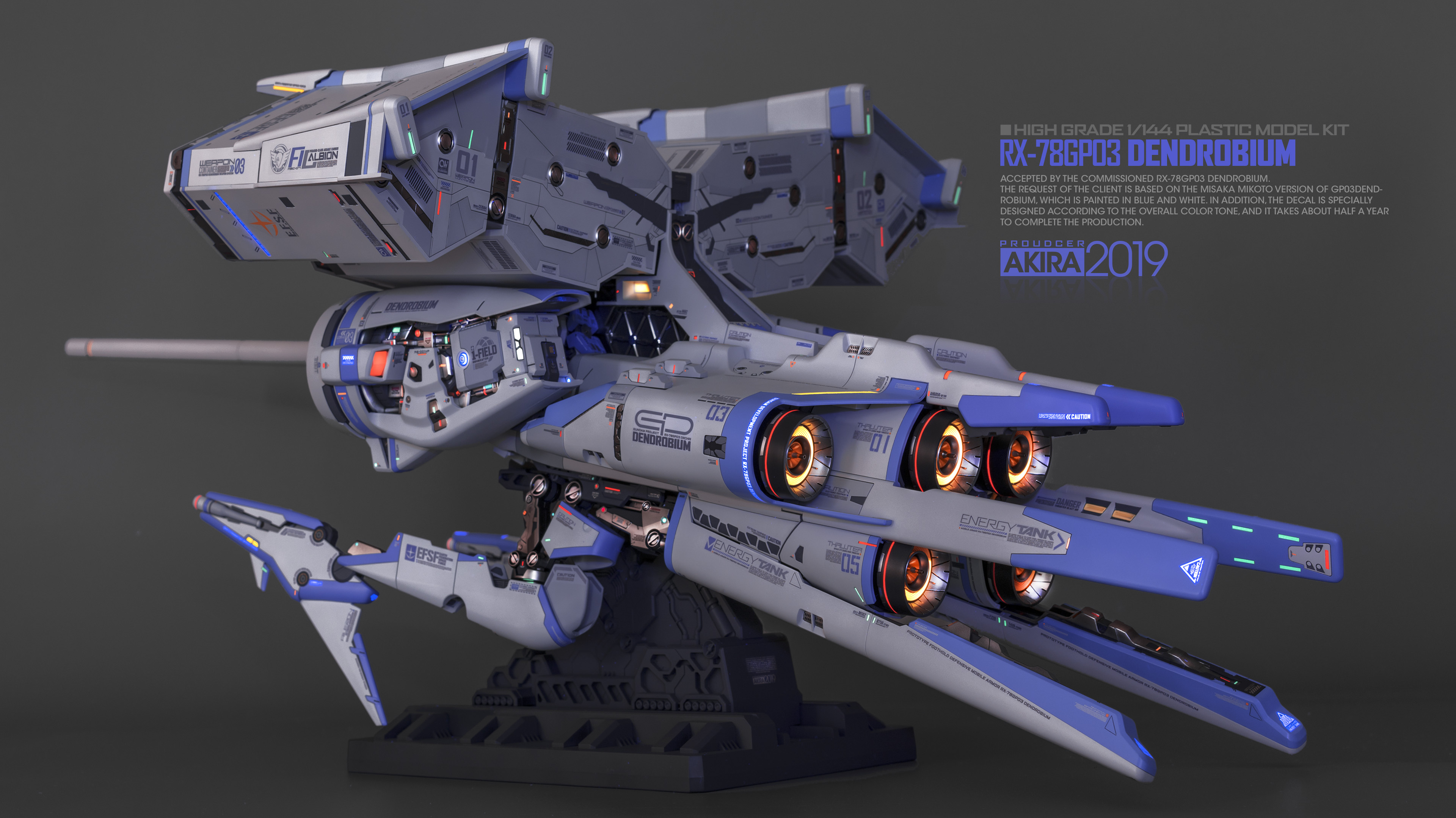 現貨 EVO HGUC 028 RX-78 GP03D 高達模型 試作3號機 螢光 水貼