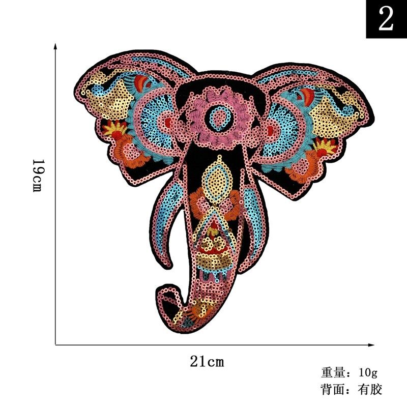 Eye-catching embroidered patches with thoughtful design! elephant patch ...