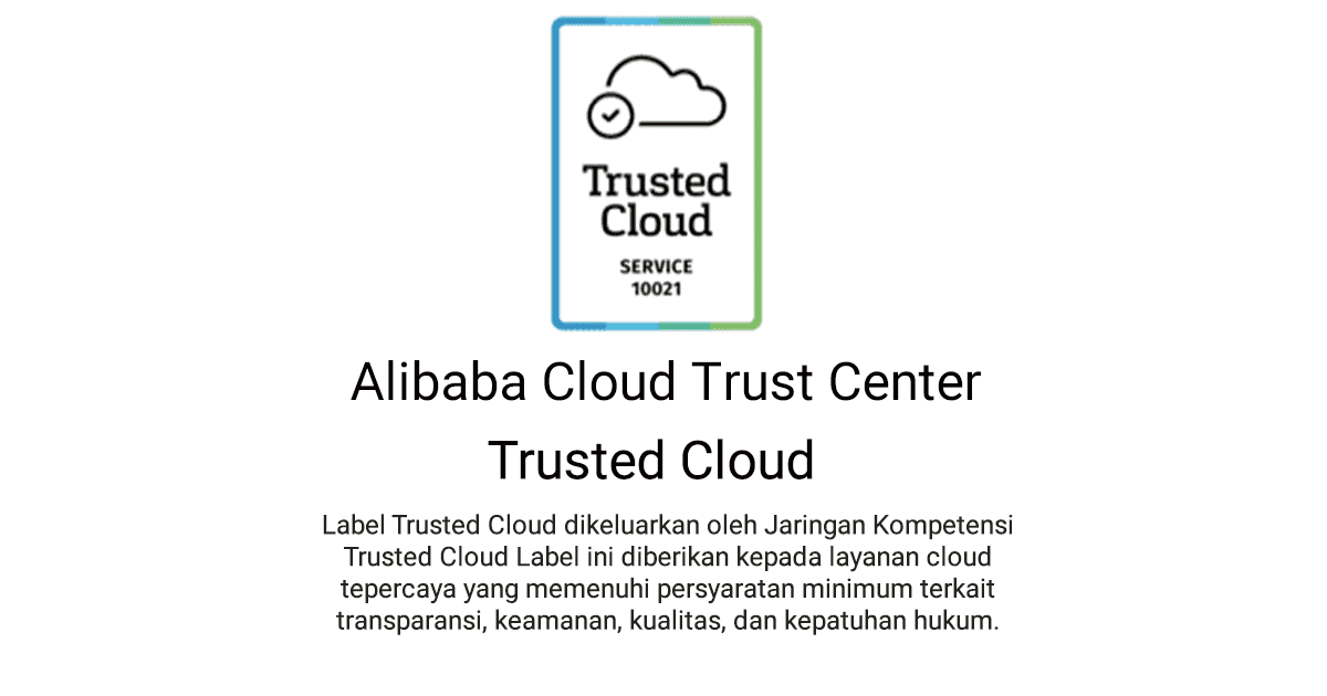 Trusted Cloud | Alibaba Cloud