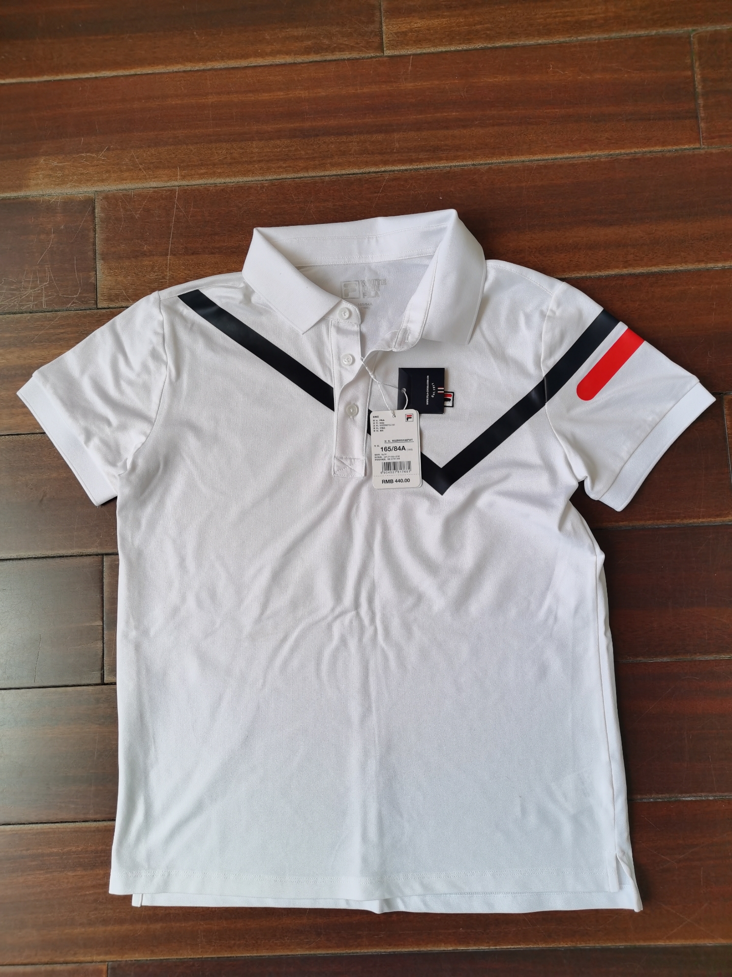 斐乐专柜正品男童T恤POLO衫透气纽扣带领165码全新带吊牌-Taobao