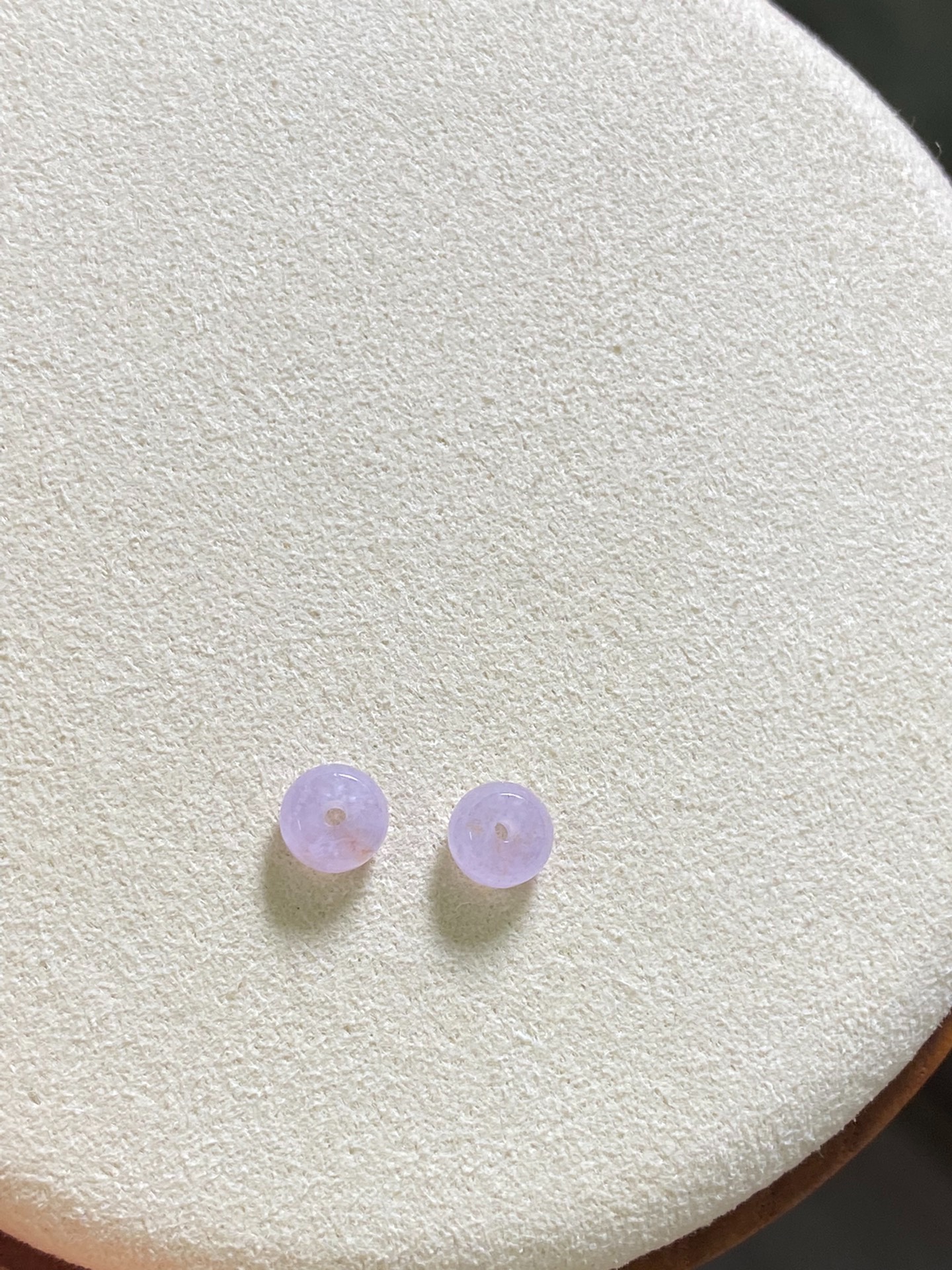 翡翠冰种冰紫粉紫盘珠隔珠叠片隔片耳钉手链DIY-Taobao Malaysia