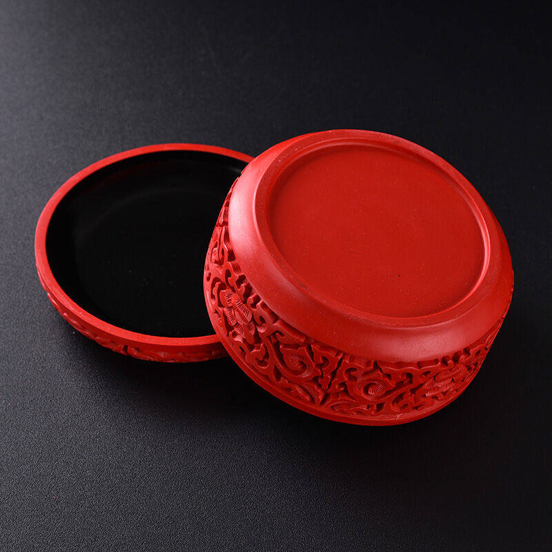 Yangzhou lacquerware blemish red carved lacquer cinnabar jewelry ...